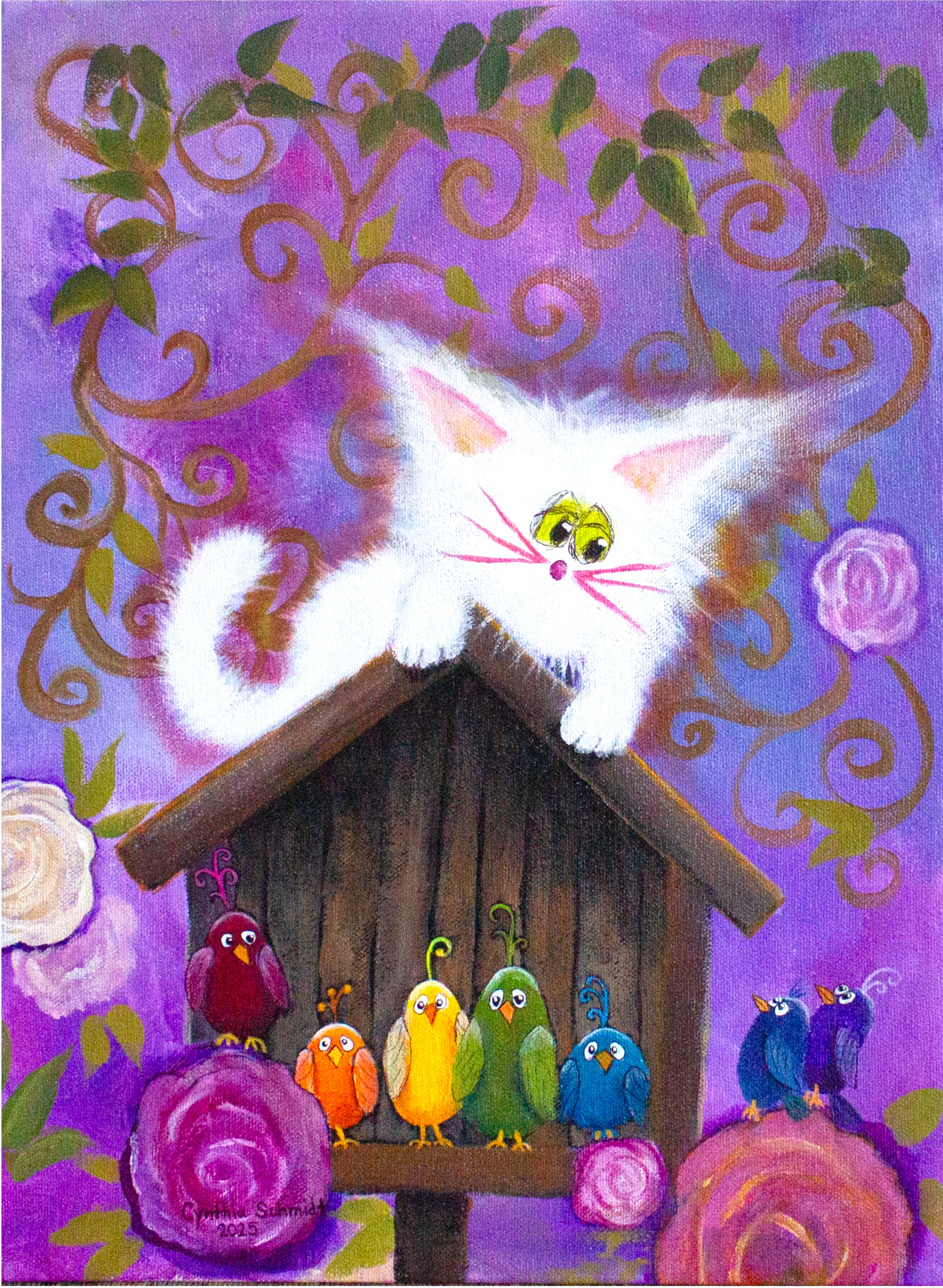 fuzzy puffy cute cranky cats, occasionally green – Cranky Cat Collection