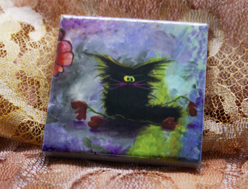 fuzzy puffy cute cranky cats, occasionally green – Cranky Cat Collection