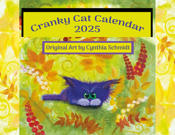 fuzzy puffy cute cranky cats, occasionally green – Cranky Cat Collection